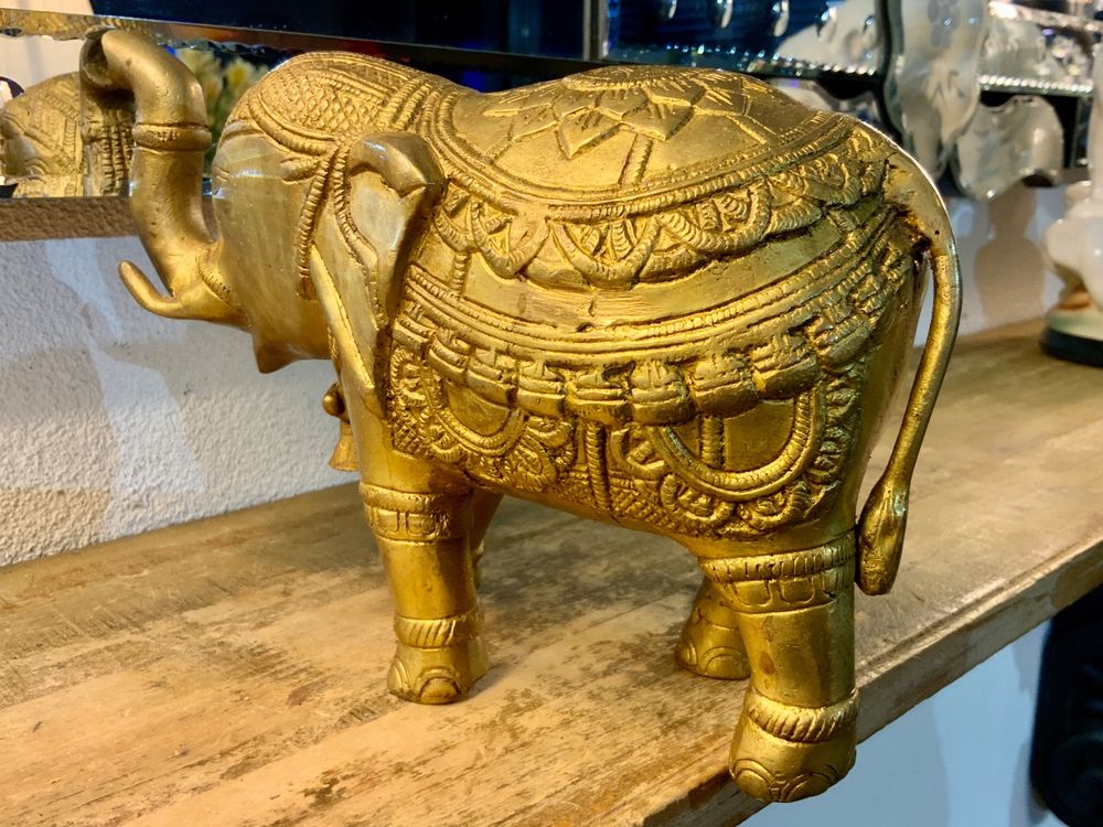 VINTAGE ELEFANT SKULPTUR BRONZE, ORIENTALISCH, 1610 GR | Kaufen auf Ricardo