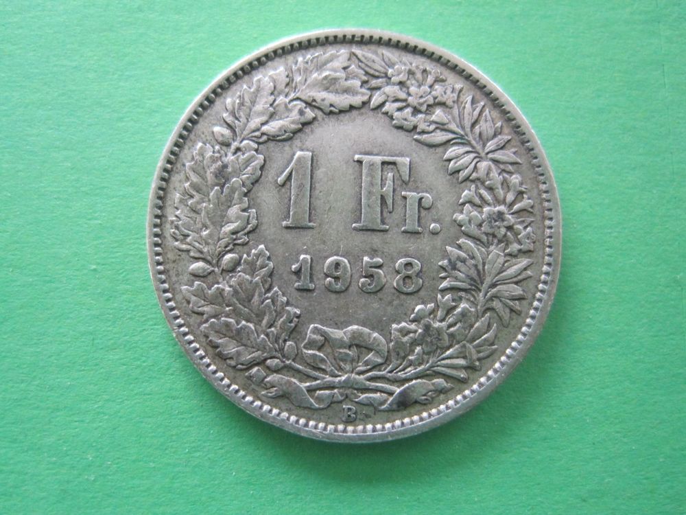 Schweizer Silber Münze 1Fr. 1958 (Gebraucht) in Schachen LU für CHF 3 – mit Lieferung auf ...