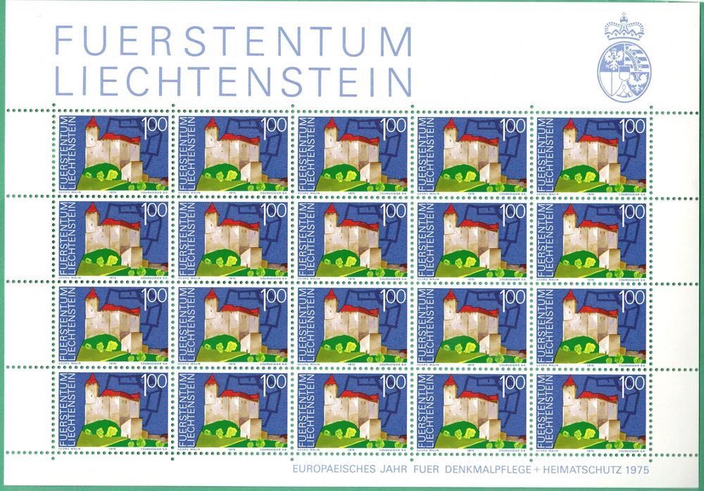Kleinbogen Denkmahlpflege und Heimatschutz 1975 postfrisch (Neu (gemäss ...