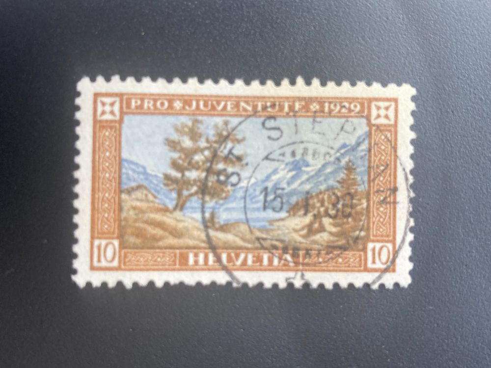Schweiz 1930 PJ 1929 10+10 Vollstempel St.Stephan 15.1.30 (Gebraucht) in Liestal für CHF 1 – mit ...
