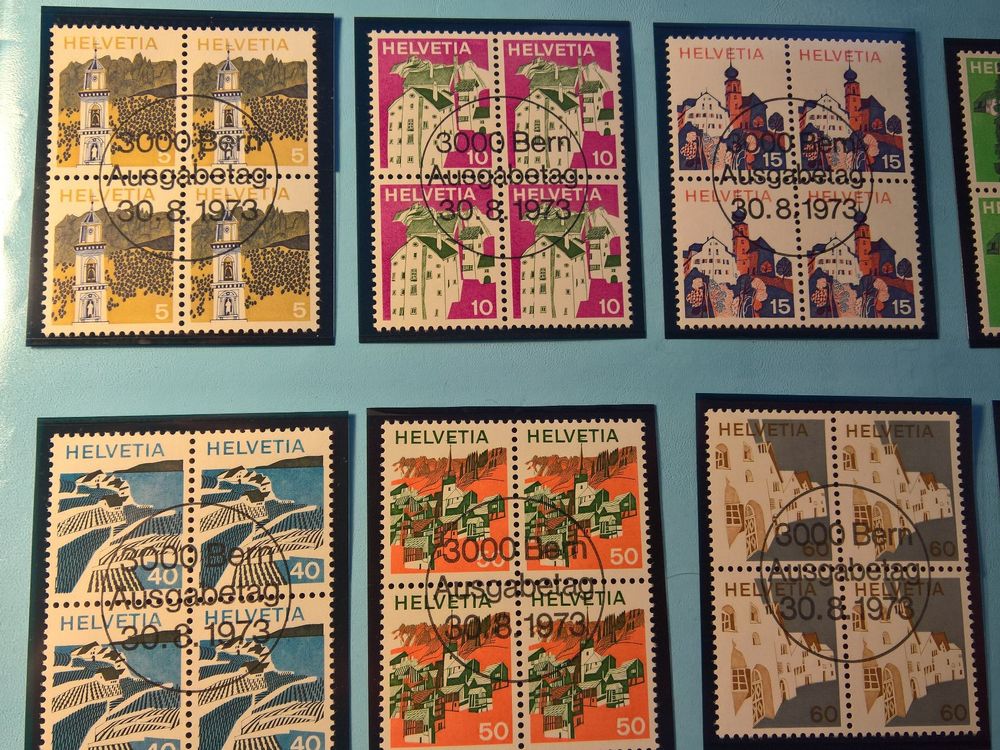 Landschaftsbilder 1973 Wetli Viererblock Satz Ersttagstempel | Kaufen auf Ricardo