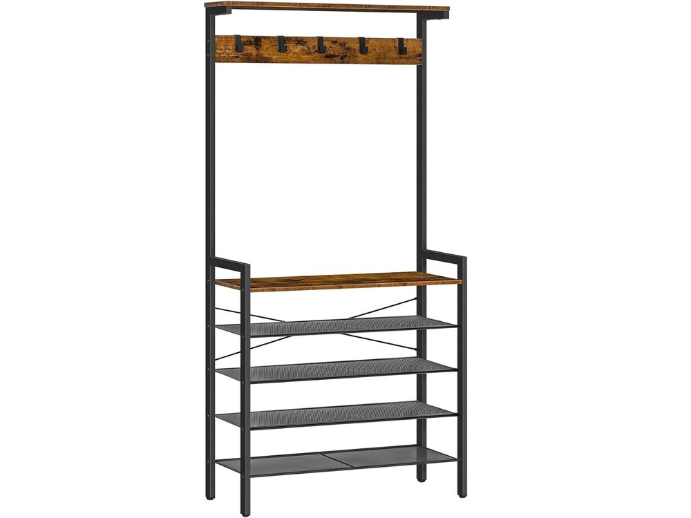 Garderobenständer mit 5 Ebenen, Schuhregal Garderobe vintage (Neu und originalverpackt) in ...