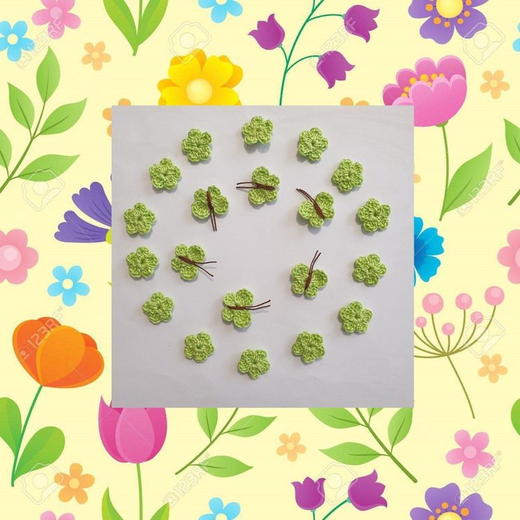 14 Blumen+ 6 Schmetterlinge gehäkelt (fiori, farfalle) 973 | Kaufen auf ...
