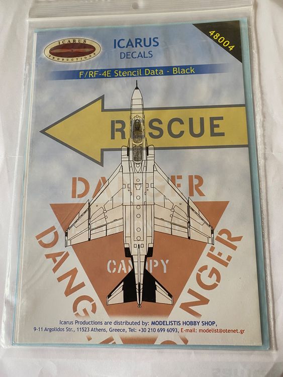 1/48 ICARUS F/RF-4E PHANTOM II STENCIL DATA BLACK DECALS (Gebraucht) in MÜHLEDORF/SO für CHF 7 ...