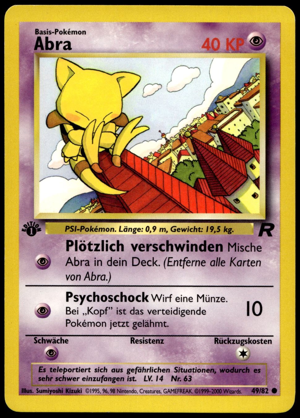 Abra 49/82 Pokémon Team Rocket 1.Edition ab 1.- (Gebraucht) in Uster ...