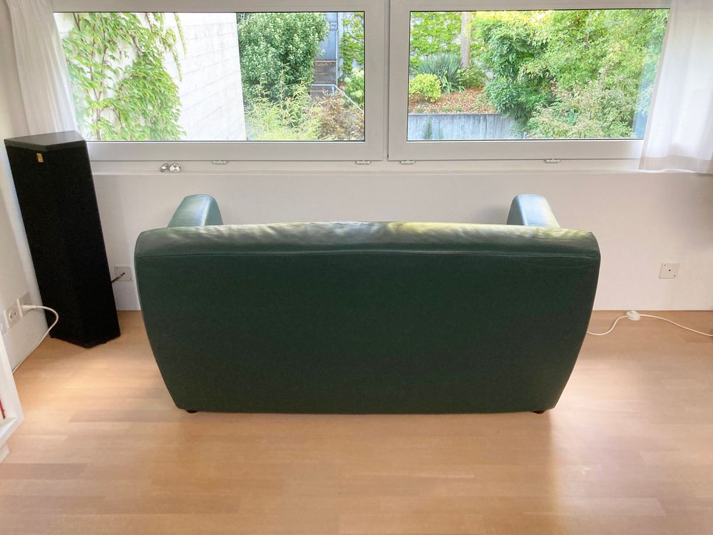 Design-Sofa Wittmann, 2-Sitzer, Ledersofa dkl.grün, Vintage (Gebraucht) in Boll für CHF 1500 ...
