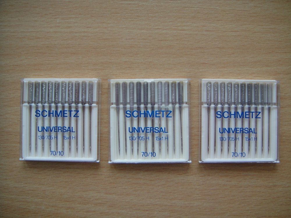 3 x 10 Stück Nähmaschinen-Nadeln Schmetz Universal 70 (Neu und originalverpackt) in Appenzell ...