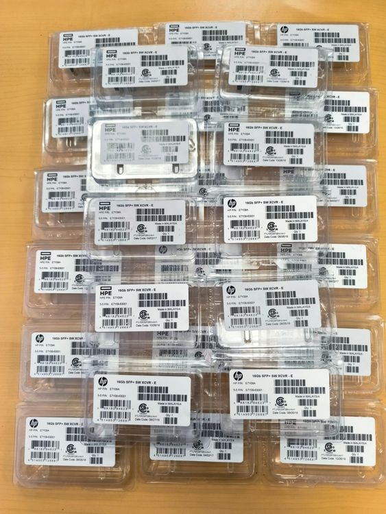 28 x HP SFP+ Transceiver Modul 16Gb, Neu OVP! HP Nr. E7Y09A (Neu und ...