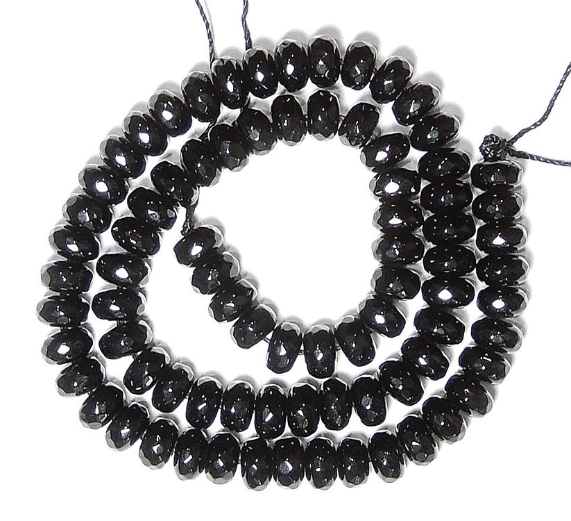 1 Strang tolle Onyx Rondellen Perlen 7,5 x 4 mm facettiert (Neu (gemäss ...