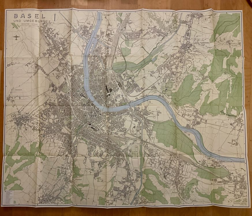 Stadtplan Basel 1 : 12 500 / 1948 (Gebraucht) in für CHF 11 – mit ...