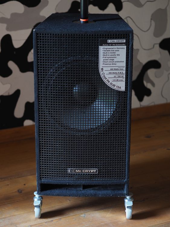 Mc Crypt PA Sub 15A Aktiv Subwoofer 300 Watt R.M.S. | Kaufen auf Ricardo