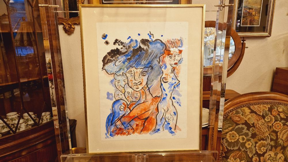 Aquarell "Traumgesicht" signiert, gerahmt | Kaufen auf Ricardo