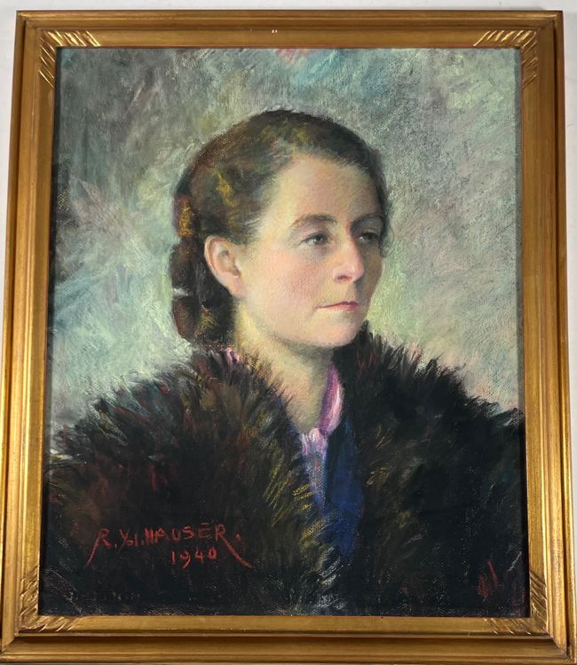 Renée Yolande Hauser (1919-2008) grosses Pastell (Gebraucht) in Root ...