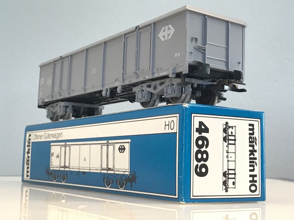 Märklin H0 4689 Offener Güterwagen SBB Grau, Top Zustand (Gebraucht) in ...