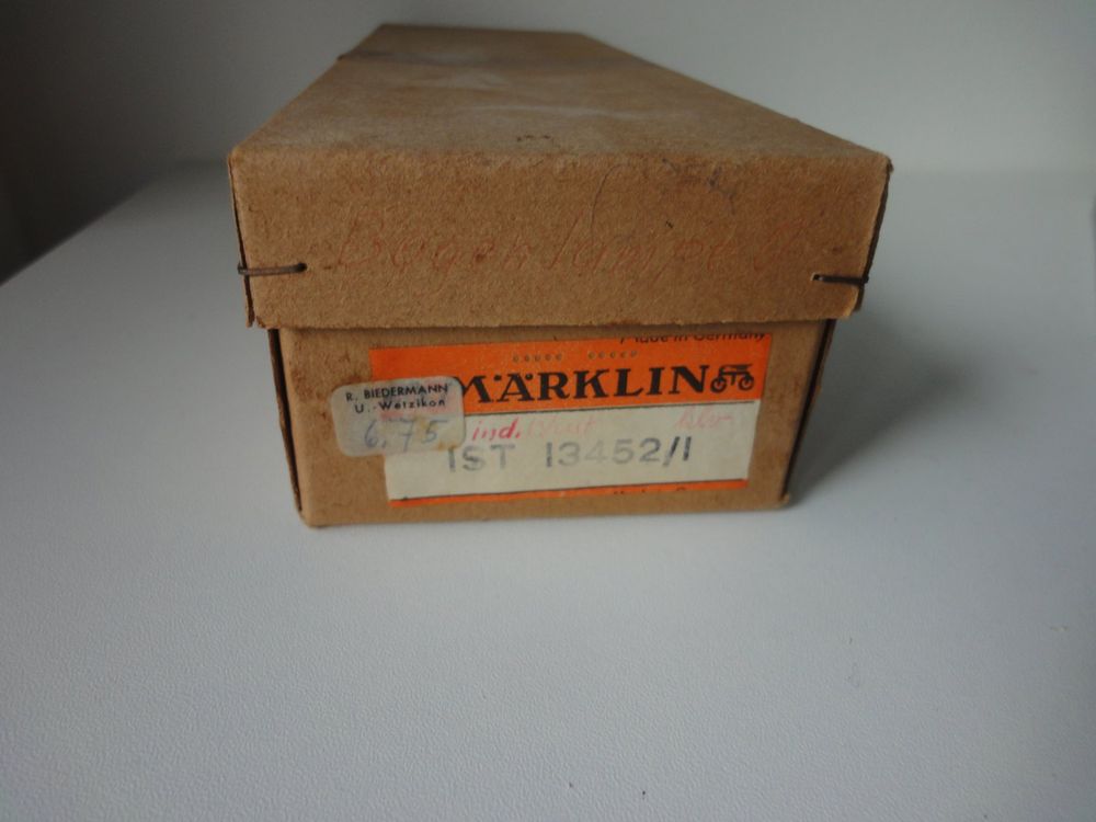 222.) Märklin Leerkarton für rote Gittermastlampe 13452/I (Gebraucht ...