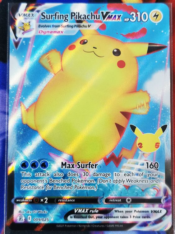 Pokemon Surfing Pikachu VMAX 009/025 Celebrations EN (Neu (gemäss ...