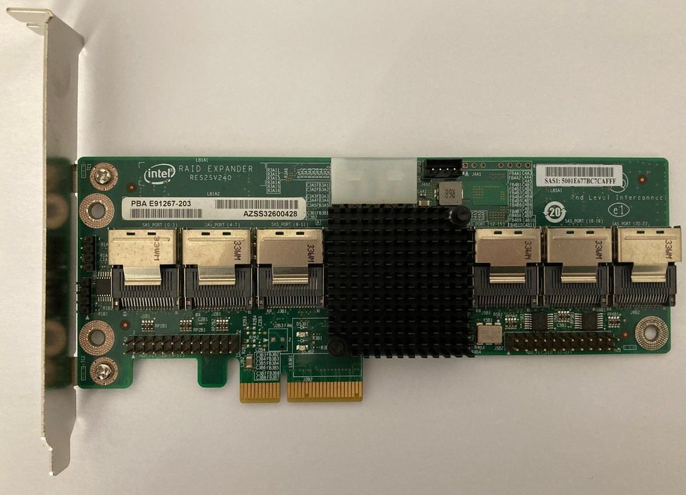 Intel RES2SV240 SAS Expander 24 Ports HBA RAID JBOD NAS (Gebraucht) in ...