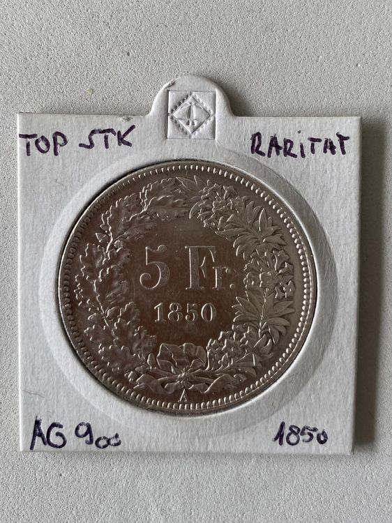 5 Franken 1850 (Gebraucht) in Altdorf UR für CHF 440 – mit Lieferung auf Ricardo kaufen