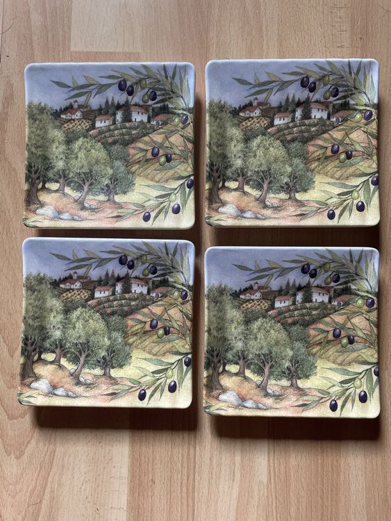 4 Side Plates Tuscany Style Dishes Kitchenware (Neu (gemäss ...