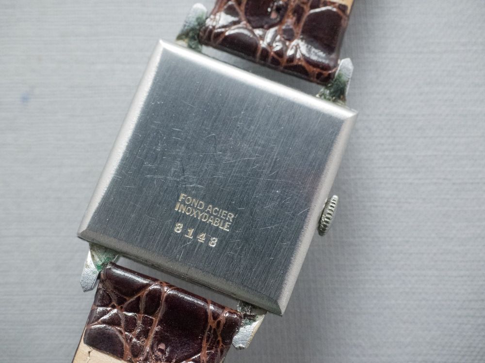 Vintage Cortébert quadratisch domed glass dress watch 1950s | Kaufen ...