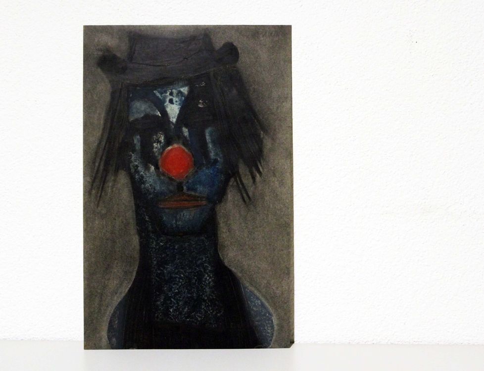 Arnold Imhof, Arth - sign. Wachszeichnung schwarzer Clown (Gebraucht) in Merlischachen für CHF ...
