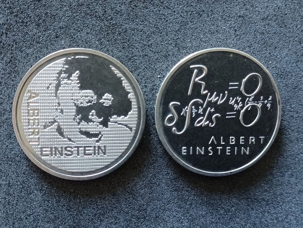 Gedenk Münzen 5 Fr Albert Einstein 1979 und Einstein Formel (Neuf (Voir description)) à Thun ...