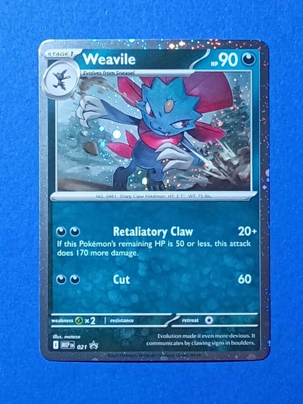 Pokemon TCG MEP Black Star Promo Weavile 021 🇬🇧 (Neu (gemäss ...