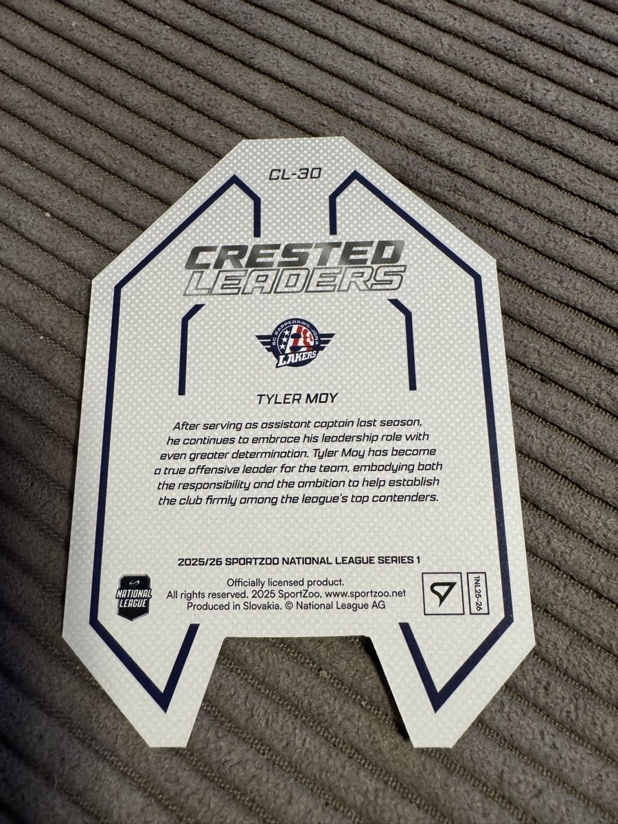 Tyler Moy Crested Leaders Karte 23/35 Rapperswil-Jona Lakers (Neu ...