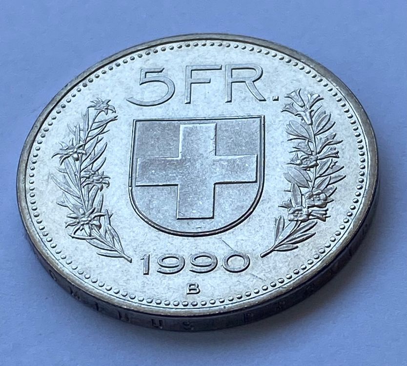 5 Franken 1990 (Neu (gemäss Beschreibung)) in Thörishaus für CHF 13 – mit Lieferung auf Ricardo ...