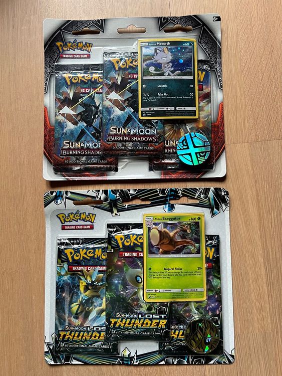 2X Pokemon Sun & Moon Sealed Lost Thunder 3 Pack Blister (Neu und ...