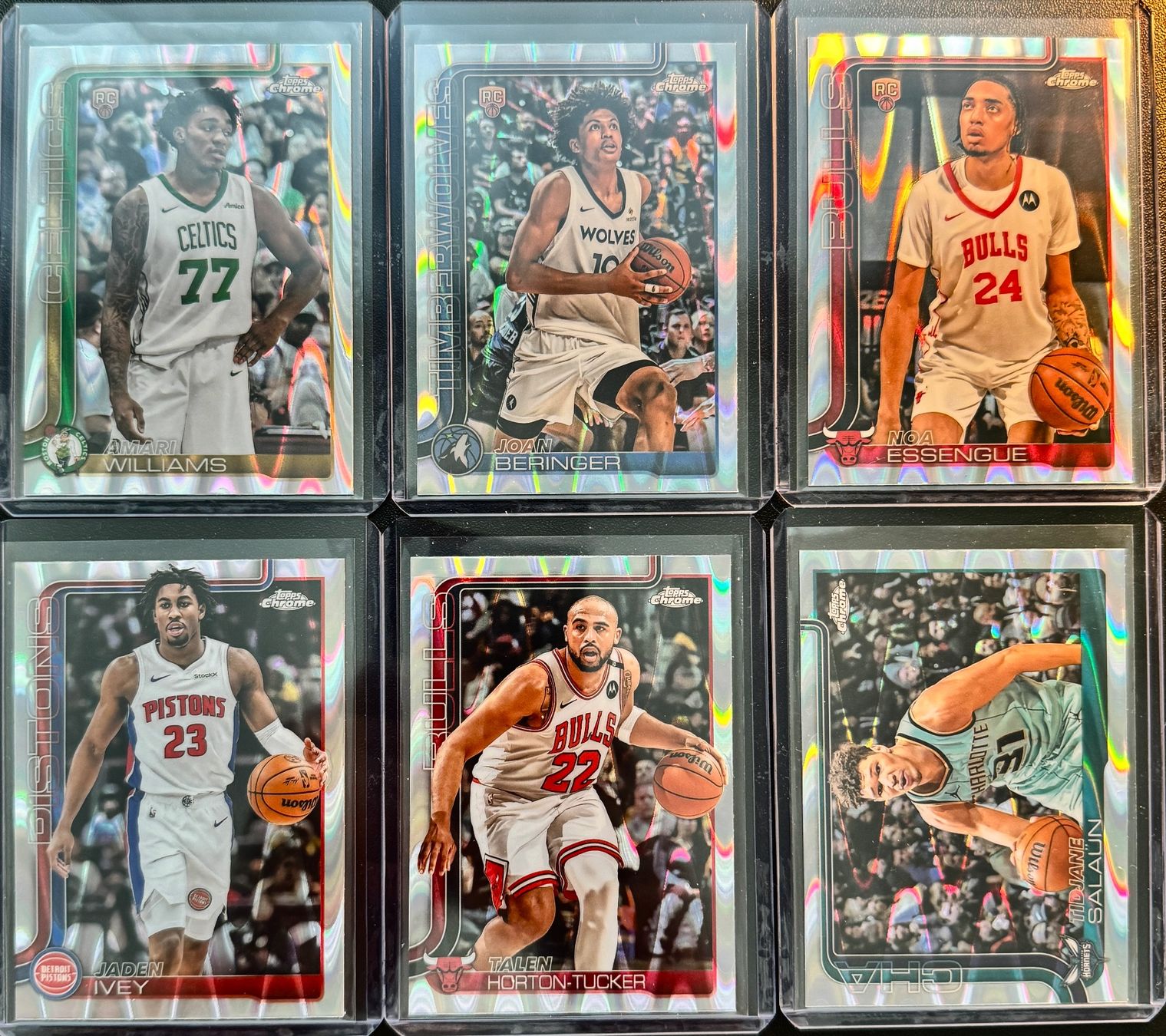 2025-26 Topps Chrome RayWave Refractor Lot (6 Karten) - NBA (Neu ...