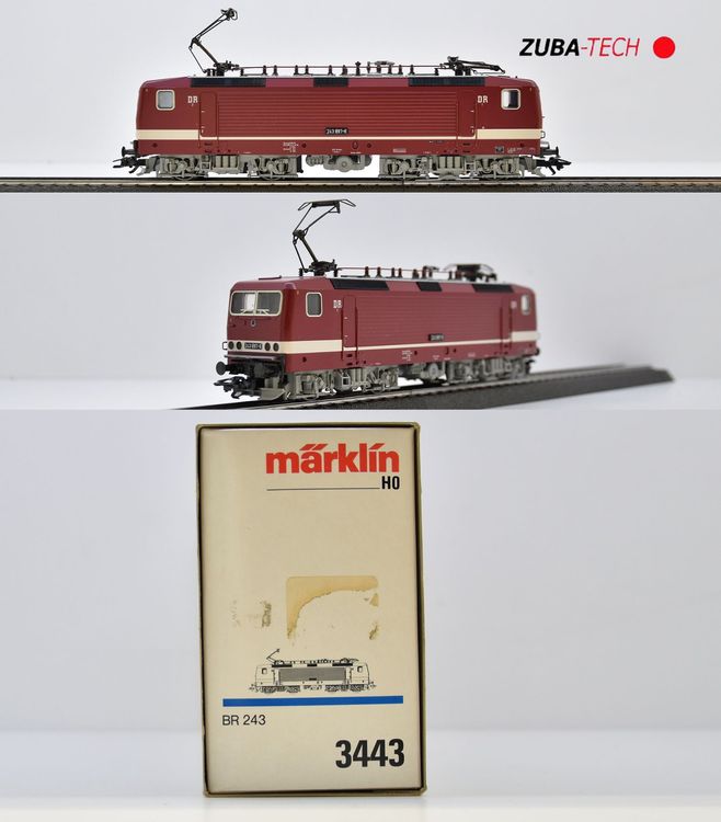 Märklin 3443 E-Lok BR 243 DR, H0 WS Analog mit OVP (Nuovo (secondo la ...