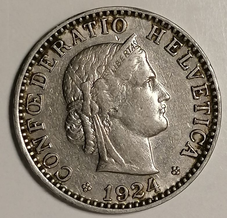 20 Rappen Schweiz 1924 (Gebraucht) in Stalden (Sarnen) für CHF 1 – mit Lieferung auf Ricardo kaufen