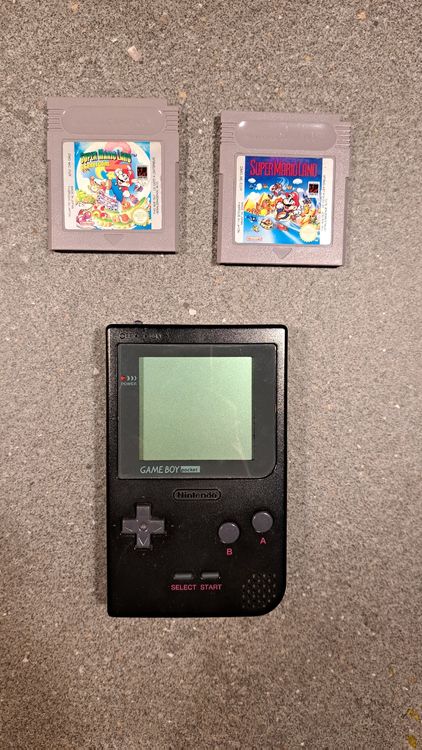 Game Boy Pocket (schwarz) mit 2 Super Mario Spielen | Kaufen auf Ricardo
