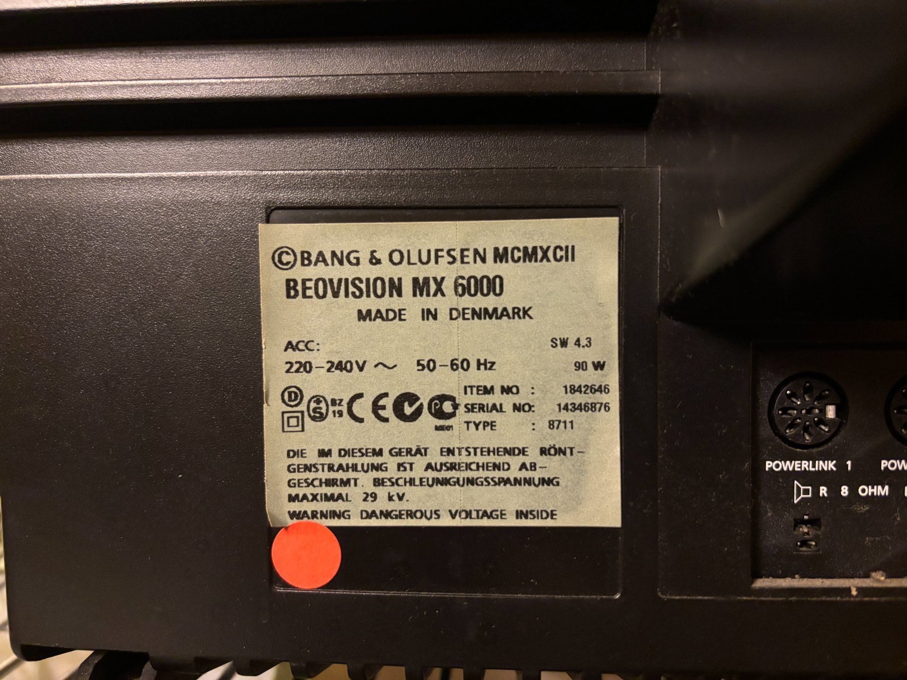 Bang & Olufsen MCMXCII Beovision MX 6000 mit Fernbedienung (Gebraucht ...