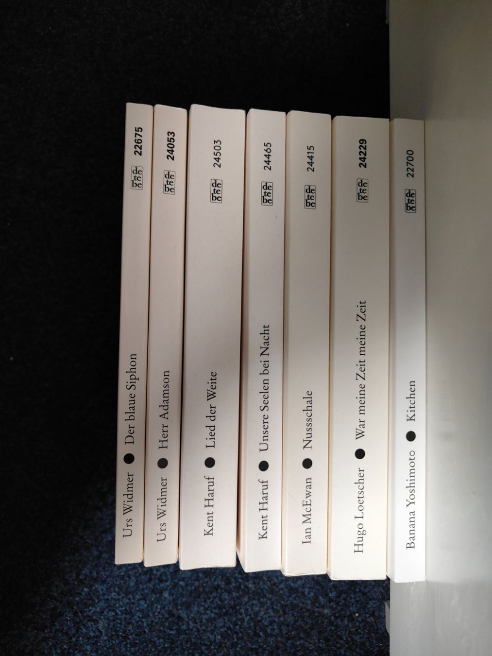 Diogenes Set (Haruf, Widmer, Loetscher, McEwan, Yoshimoto) (Gebraucht ...