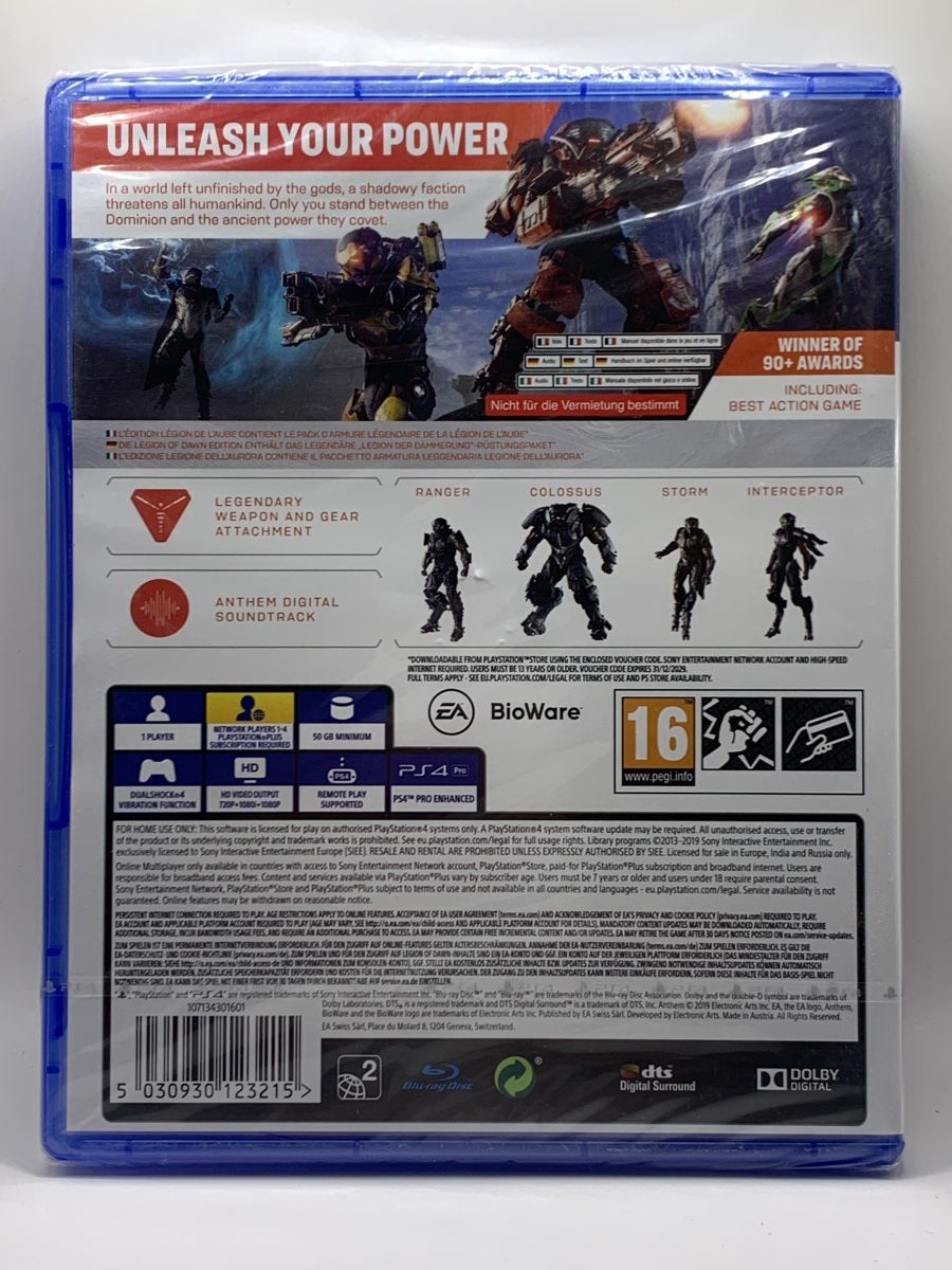 Anthem Legion of Dawn Edition PS4, Neu & OVP (Gebraucht) in ...