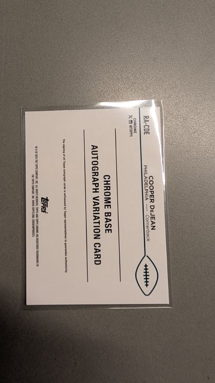 2024 Topps Chrome Cooper DeJean ROOKIE AUTO Green /99 (Neu (gemäss ...