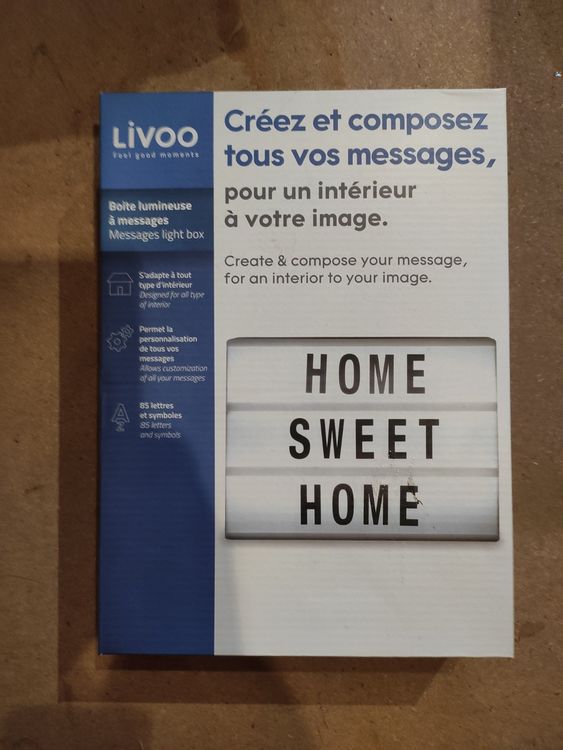 Livoo Messages Light Box 85 Letters. Neu (Neu und originalverpackt) in ...