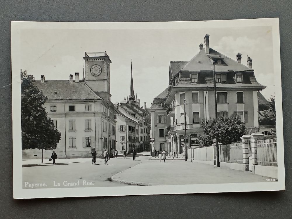 Photo Karte / Payerne - La Grand Rue Feldpost Jagdflieger 16 (Gebraucht ...