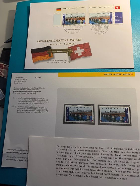 Gem.Ausgabe Schweiz-Deutschland 2008;Combo ET und postfrisch (Neu (gemäss Beschreibung)) in ...