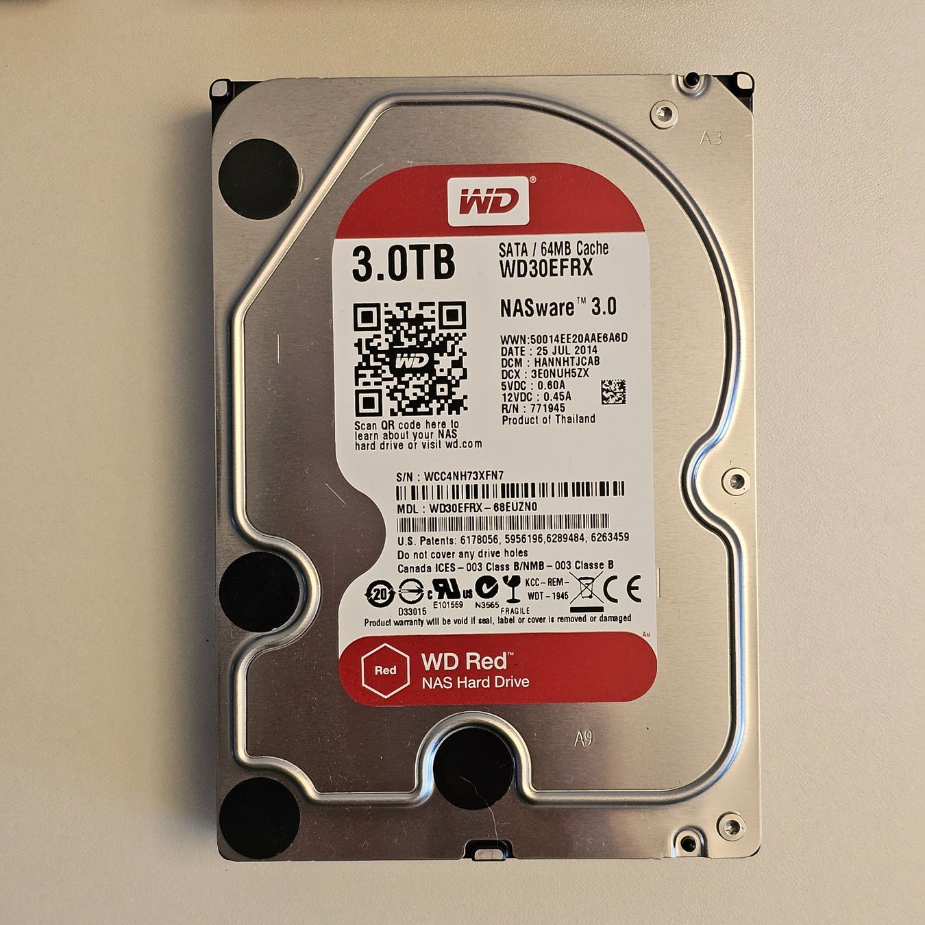WD Red 3TB HDD NAS, testato e funzionante al 100% (Gebraucht) in Matten ...