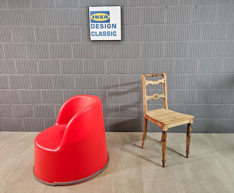 IKEA KIMME Hagberg Design Armchair, Plastik Sessel Stuhl rot (Gebraucht ...