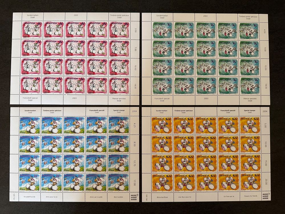 Diddl * vier Briefmarkenbogen * postfrisch | Kaufen auf Ricardo