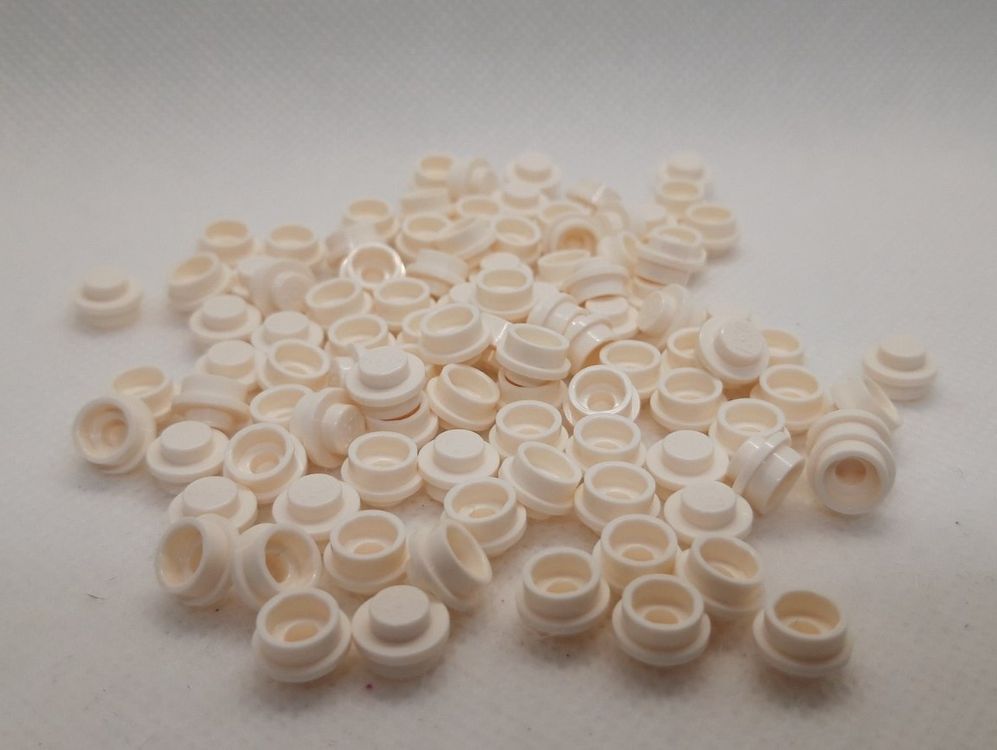 Lego 100 Stk. Plate round 1x1 weiss (Neu (gemäss Beschreibung)) in ...