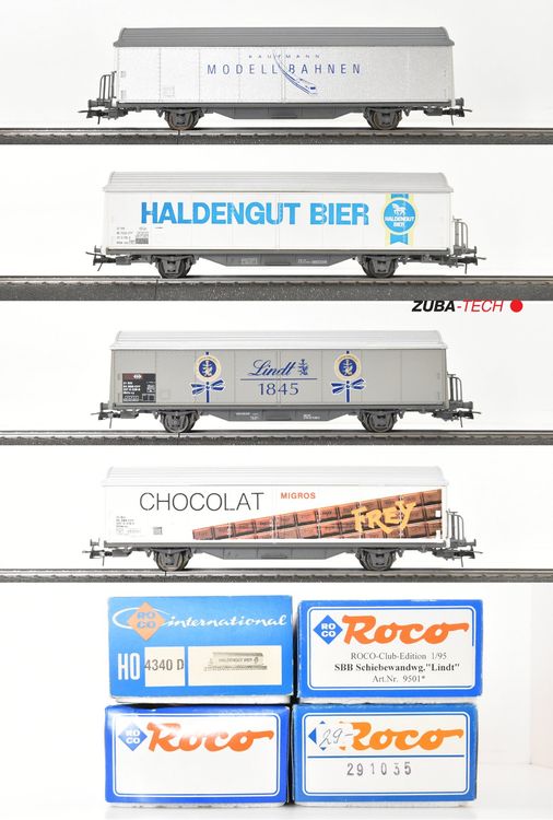 Roco 4x Schiebewandwagen der SBB H0 WS mit OVP | Kaufen auf Ricardo