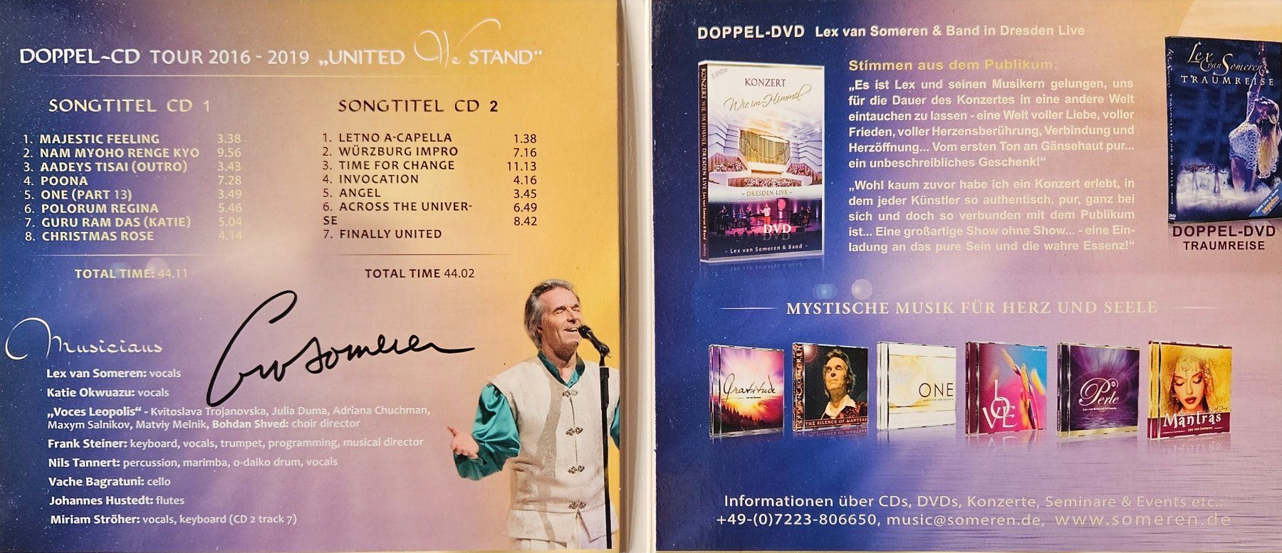 signierte Lex van Someren - Doppel CD "United We Stand" (Gebraucht) in ...