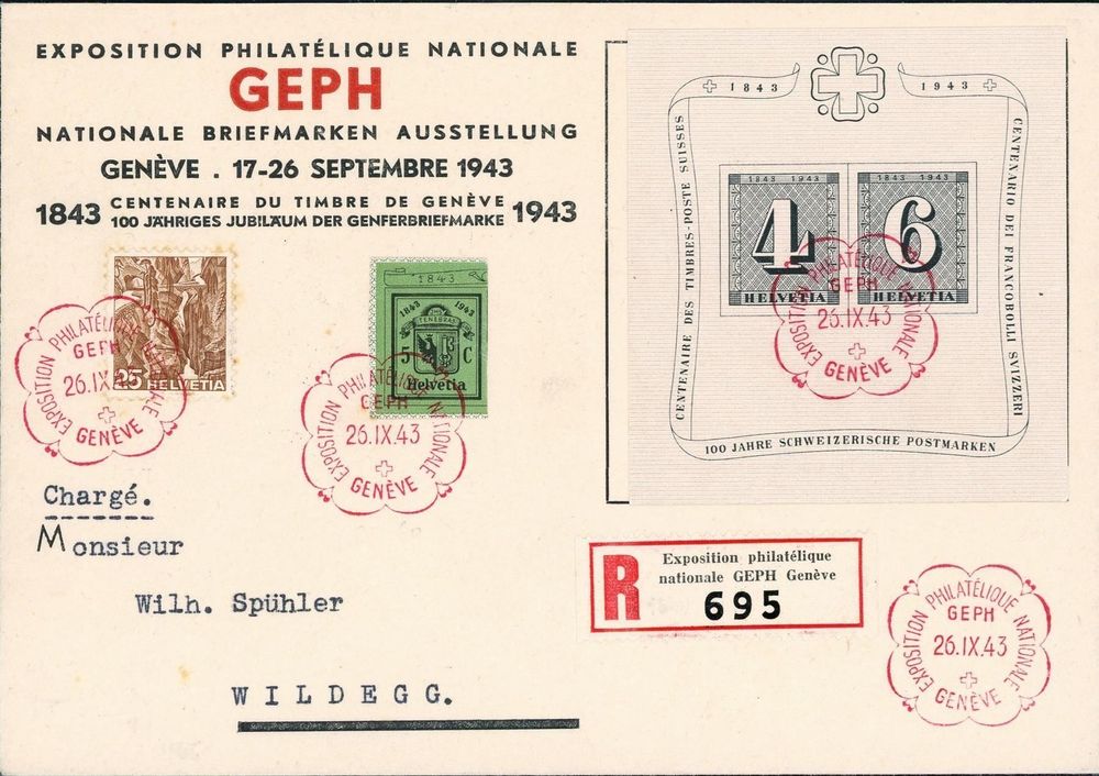 1943: Jubiläumsblock auf FDC (Gebraucht) in Basel für CHF 28 – mit Lieferung auf Ricardo kaufen