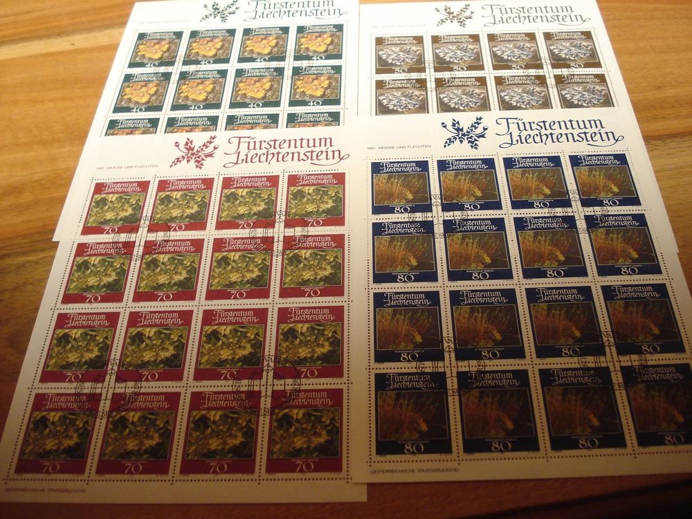 Liechtenstein 1981, Bogensatz Moose + Flechten, ET-o (Gebraucht) in Niederwil AG für CHF 1 – mit ...