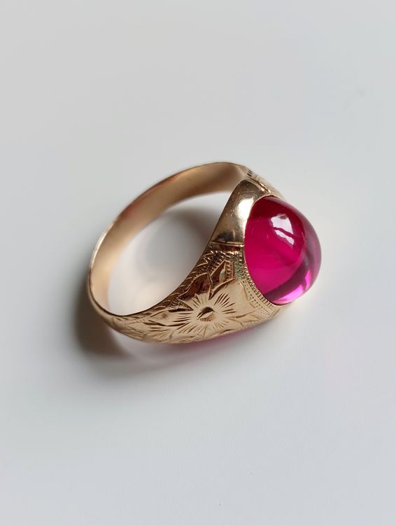 Edwardian 14k Gold Ruby Cabochon Ring (Gebraucht) in Zürich für CHF ...